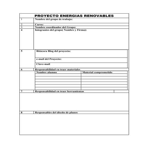 Formato Proyecto energias renovables | DOCX