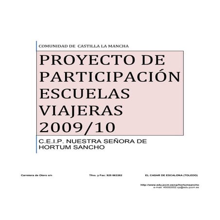 Proyecto escuelas viajeras escuelas viajeras | PDF