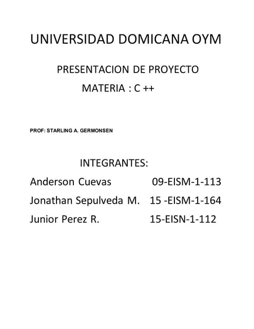Proyecto final calculadora | PDF