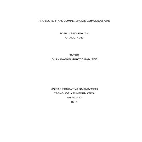 Proyecto final competencias comunicativas | DOCX | Technology & Computing