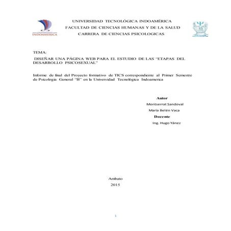 Proyecto final de tics | DOCX | Technology & Computing