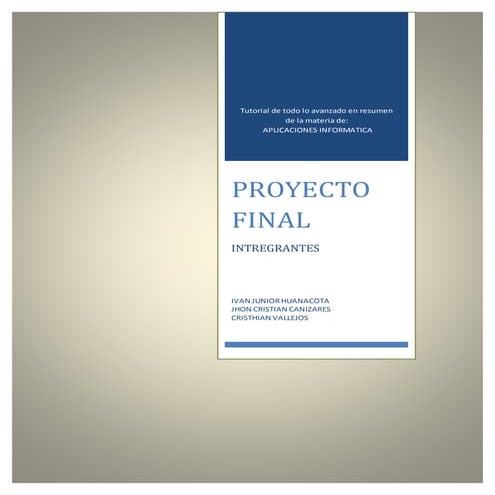Proyecto final de word | DOCX