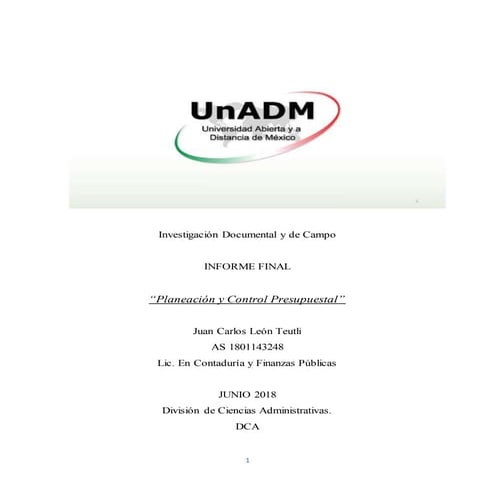Proyecto final unadm | DOCX | Business Accounting & Finance | Business