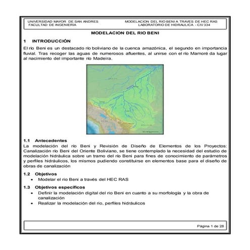 modelacion rio BEni | DOCX