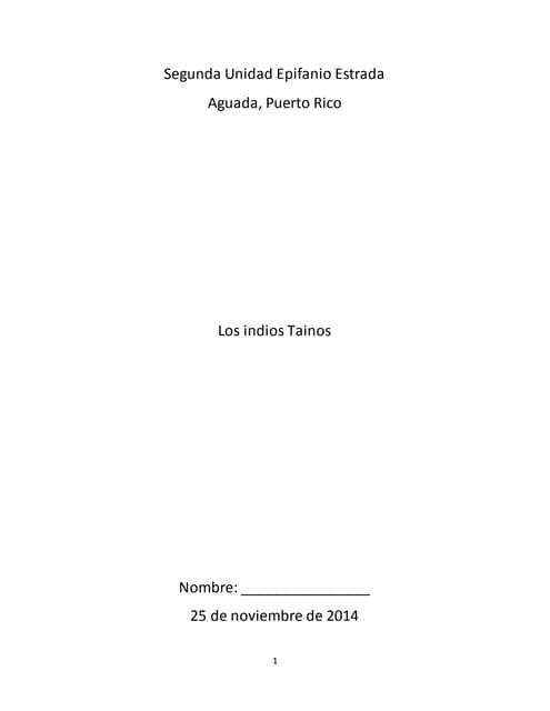 PALABRAS DE VOACBULARIO TAINAS | PPT