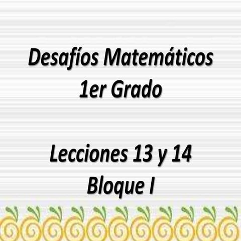 Ejercicio de Desafíos Matemáticos para 1er Grado | PPTX