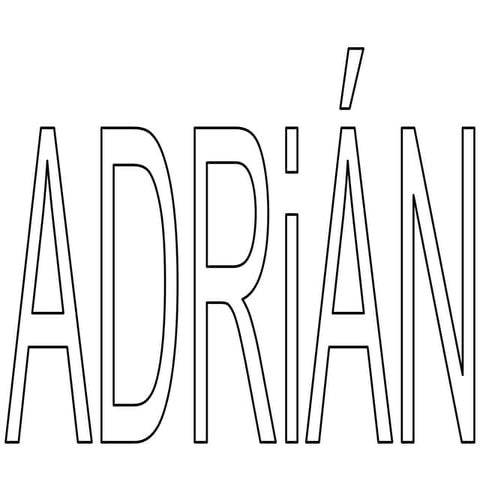 El Nombre Adrian En Cursiva