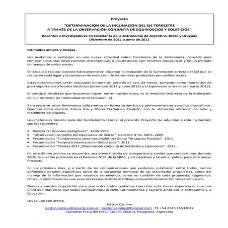 Proyecto oblicuidad de la ecl+¡ptica | PDF