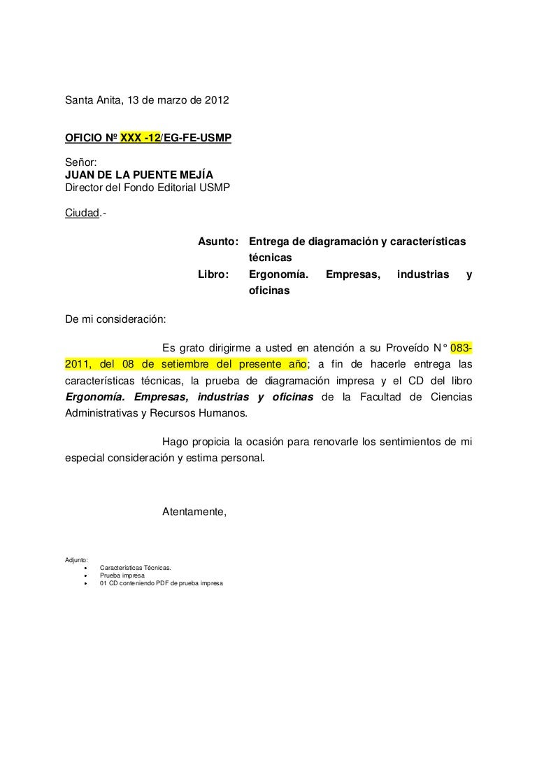 Modelo De Oficio Informativo