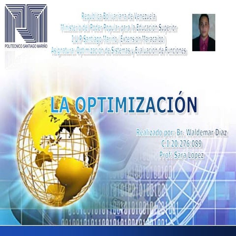 Proyecto optimizacion de sistemas | PPTX | Programming Languages | Computing
