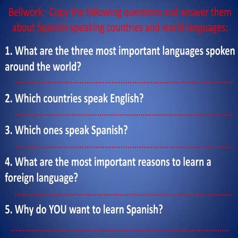 Proyecto paises spanish speaking countries - poster board 2013 | PPTX