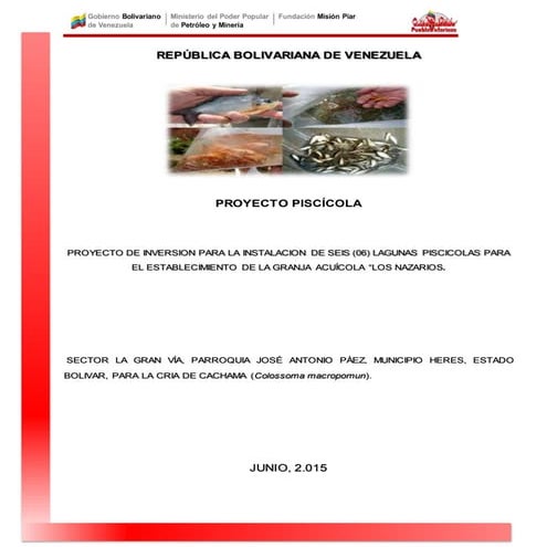 Proyecto piscicola de la gran via | DOCX