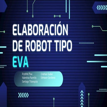 COMO HACER UN ROBOT TIPO EVA CON UN CONTROL REMOTO | PPTX