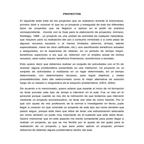 Proyectos escrito | DOCX