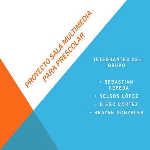 Proyecto sala multimedia para prescolar | PPTX