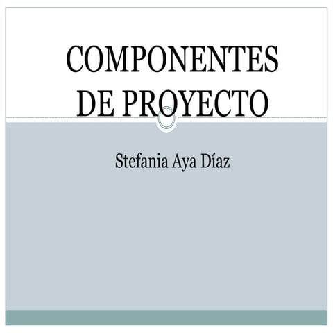 Componentes de un proyecto | PPTX
