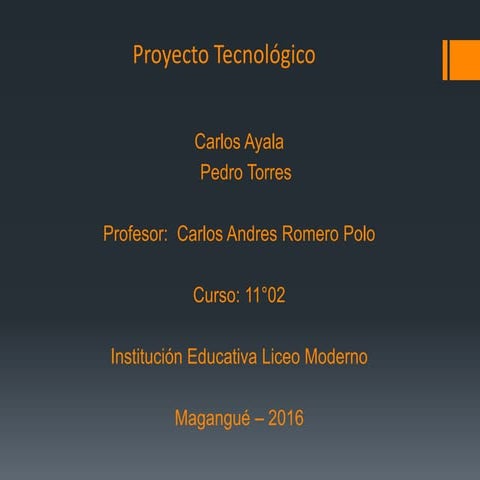 Proyecto Tecnologico | PPTX