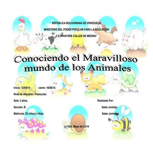 CONOCIENDO EL MARAVILLOSO MUNDO DE LOS ANIMALES | DOCX