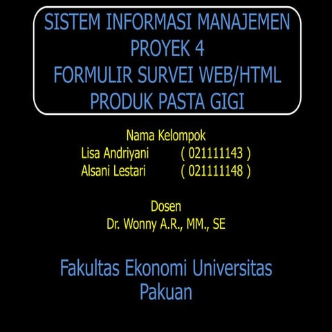 Proyek 11 query basis data basis data class project | PPTX