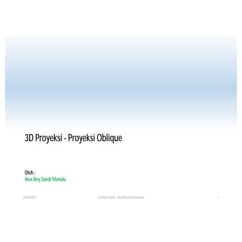 Proyeksi 3D - Oblique | PDF