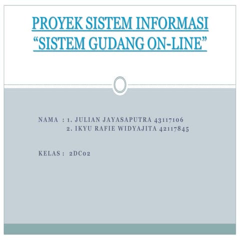 Proyek sistem informasi | PPTX