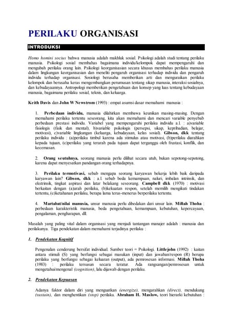 perilaku organisasi | PDF
