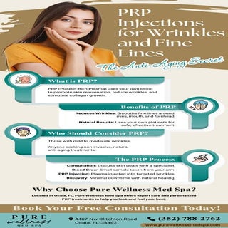 PRP Injections for Wrinkles & Fine Lines: The Anti-Aging Secret | PDF