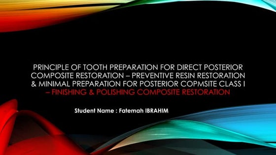 Preventive resin restoration | PPTX | Dental Health | Diseases and ...