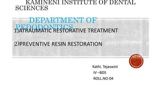 Preventive resin restoration | PPTX | Dental Health | Diseases and ...