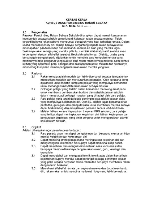 Laporan kem kepimpinan | PDF