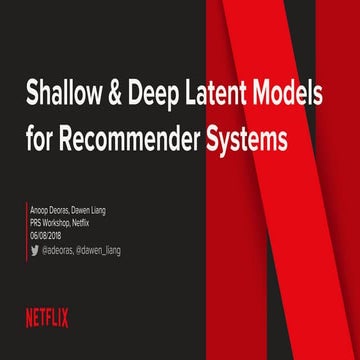 Shallow and Deep Latent Models for Recommender System | PDF ...