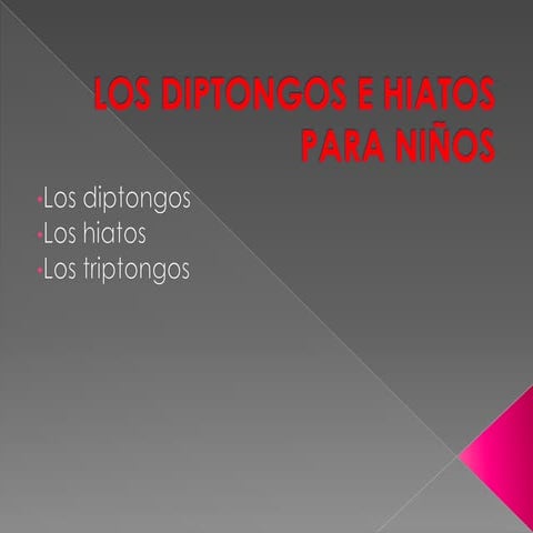 Los Diptongo, los triptongo y los hiatospptx | PPTX