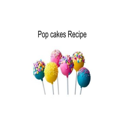 Cakes pops Recipe | ODP