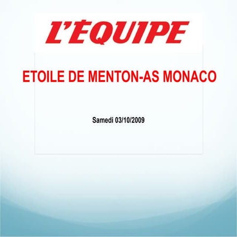 étoile de Menton-as Monaco | PPT