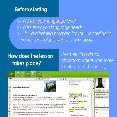 How does the lessons take place? | PPT