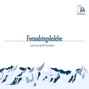 Forandringsledelse og kulturens betydning | PPTX