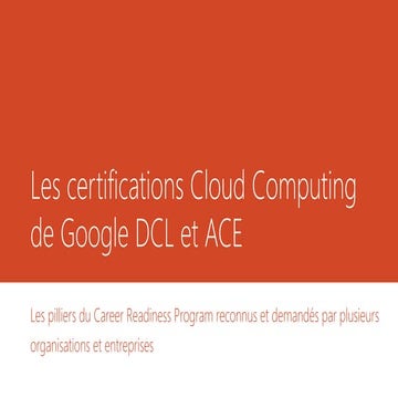 Présentation google cloud certifications | PPTX
