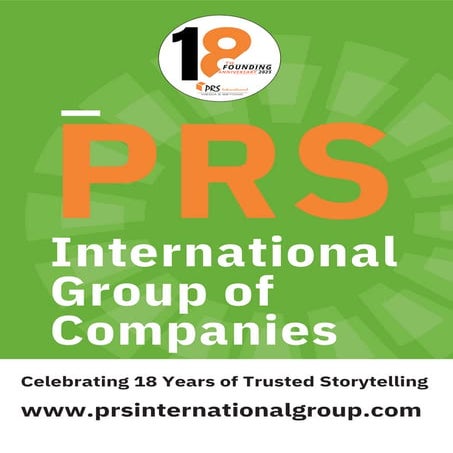 PRS International Group of Companies – Celebrating 18 Years of Trusted ...