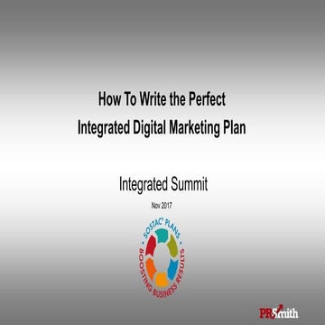 PR Smith's SOSTAC ® Integrated Digital Marketing Plan | PDF