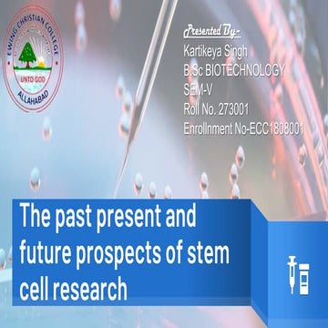 Stem cell research Project | PPTX