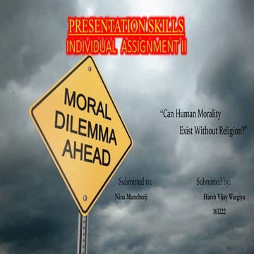 Can human morality exist without religion? | PPTX