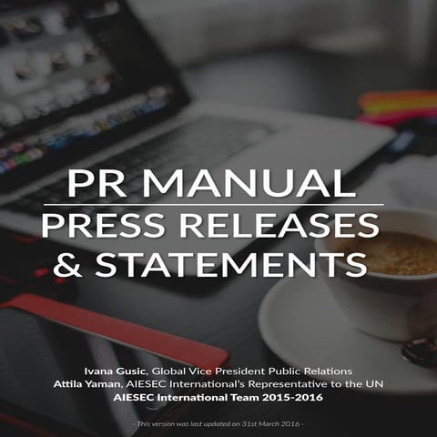 PR Statements Manual | PDF