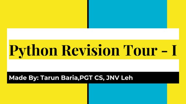Python Revision Tour 1 Class Xii Cs Ppt 0373