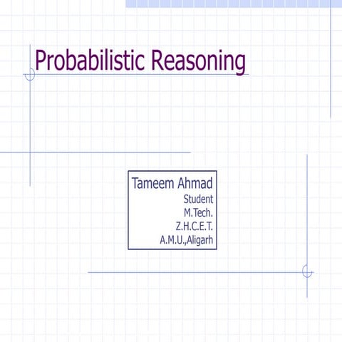 Probabilistic Reasoning | PPTX