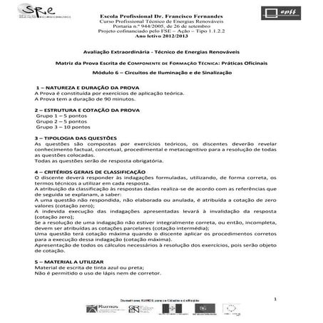 Informação prova educação física 12º