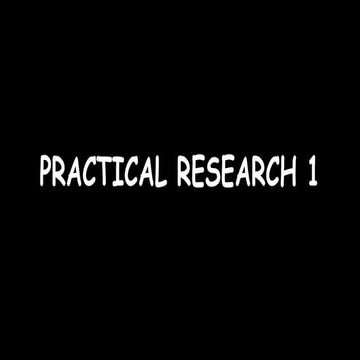 Practical Research Topic Grade 11 Senior High School | PPTX