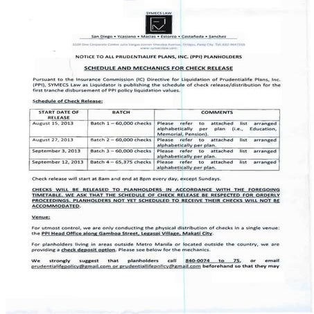 Prudentialife Pension-Plan 873 Releasing Of Check | PDF