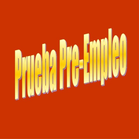 Prueba Pre-Empleo | PPS