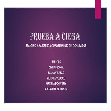 Prueba a ciega | PDF