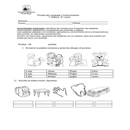 Cartilla fonética - Lectoescritura - Leer y escribir con la letra M